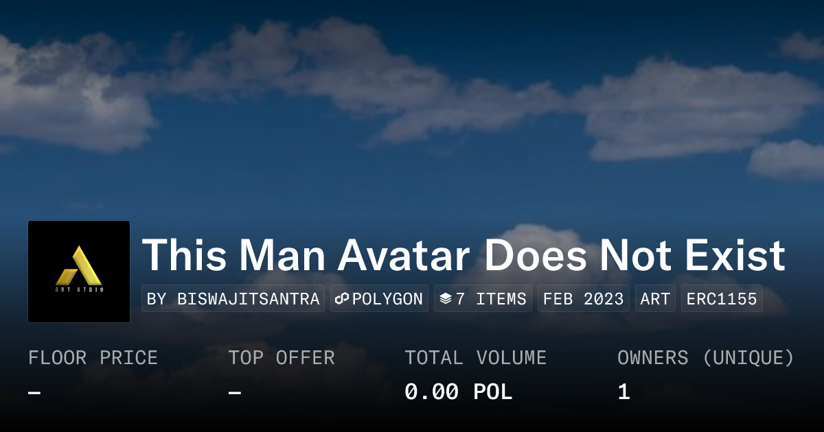 This Man Avatar Does Not Exist - Collection | OpenSea