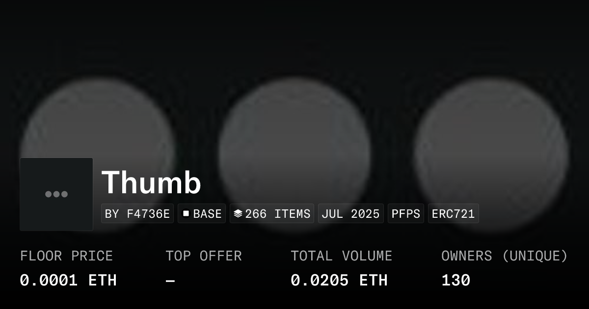 Thumb - Collection | OpenSea