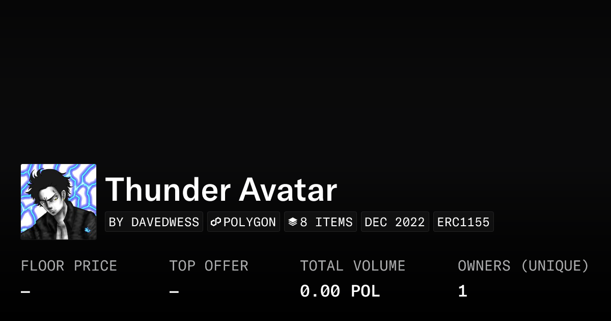 Thunder Avatar - Collection | OpenSea