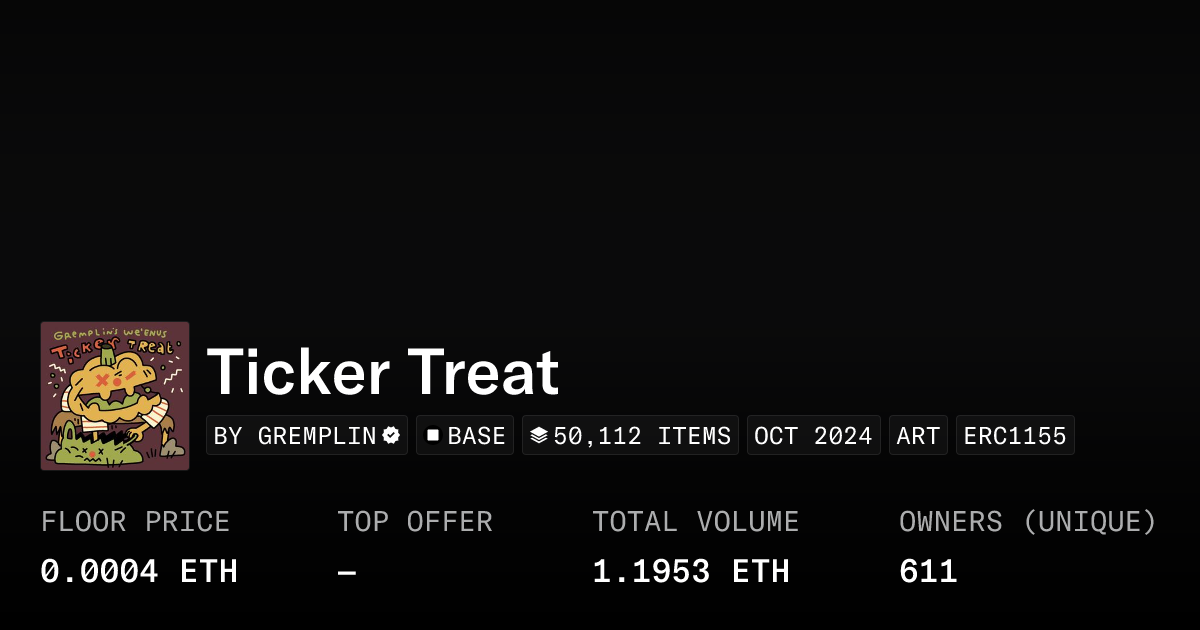 Ticker Treat - Collection | OpenSea