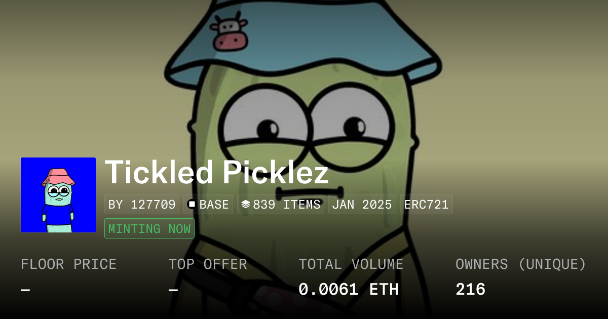 Tickled Picklez - Collection | OpenSea