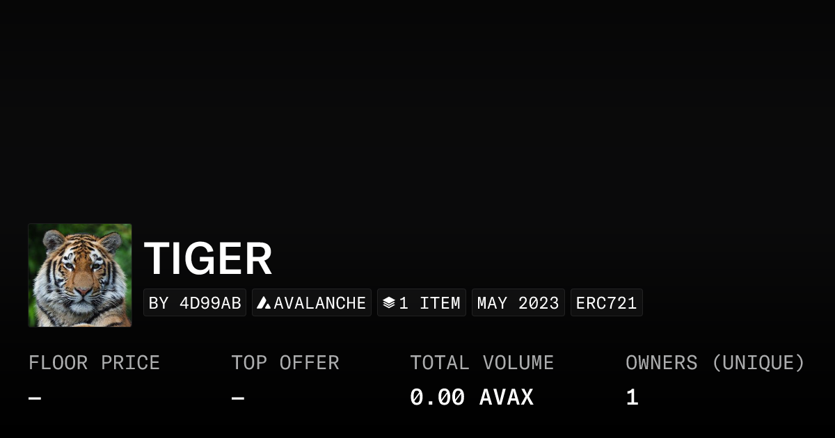 TIGER - Collection | OpenSea