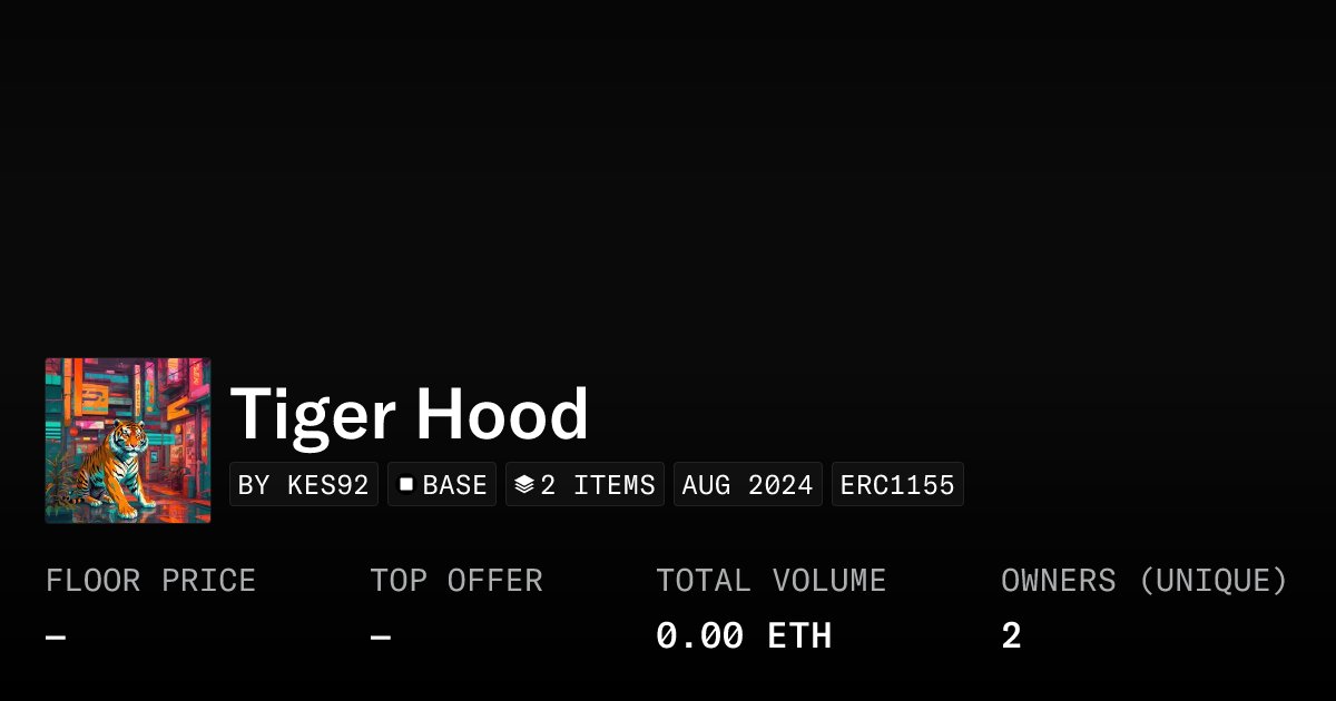 Tiger Hood - Collection | OpenSea