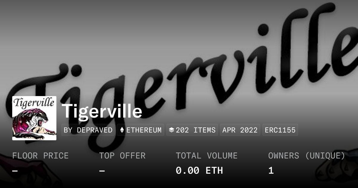 Tigerville - Collection | OpenSea