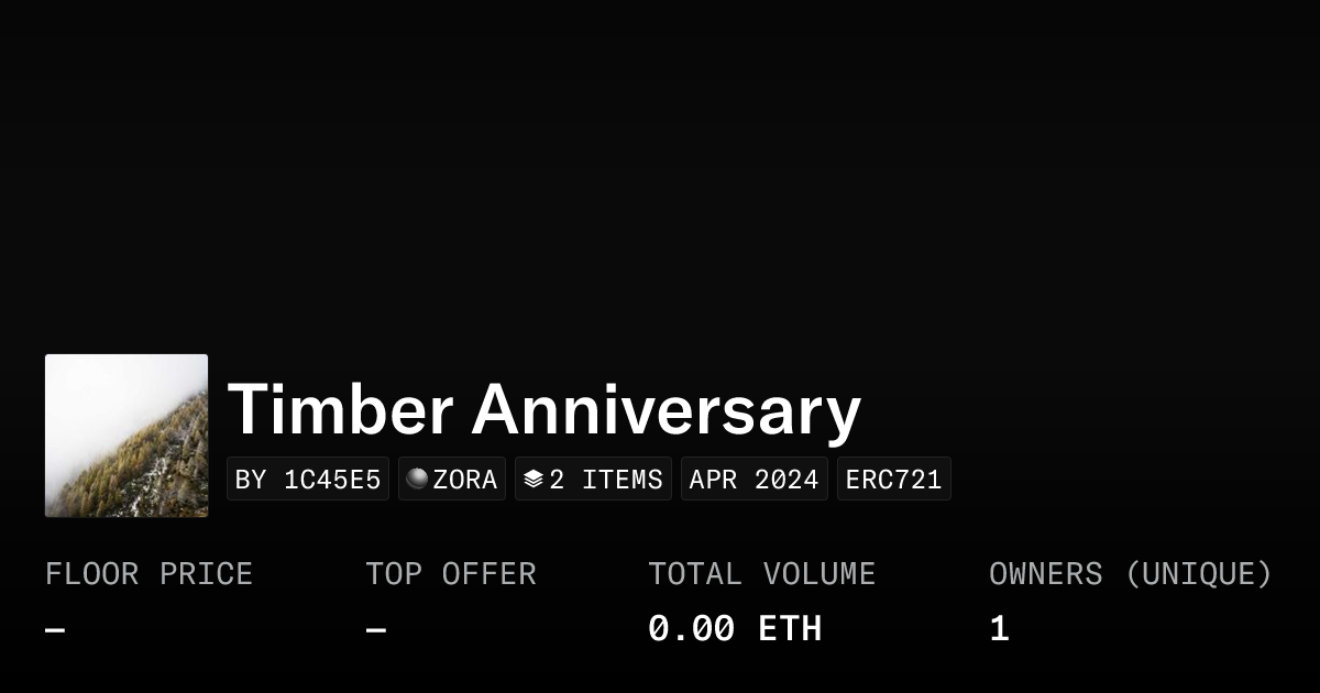 Timber Anniversary - Collection | OpenSea