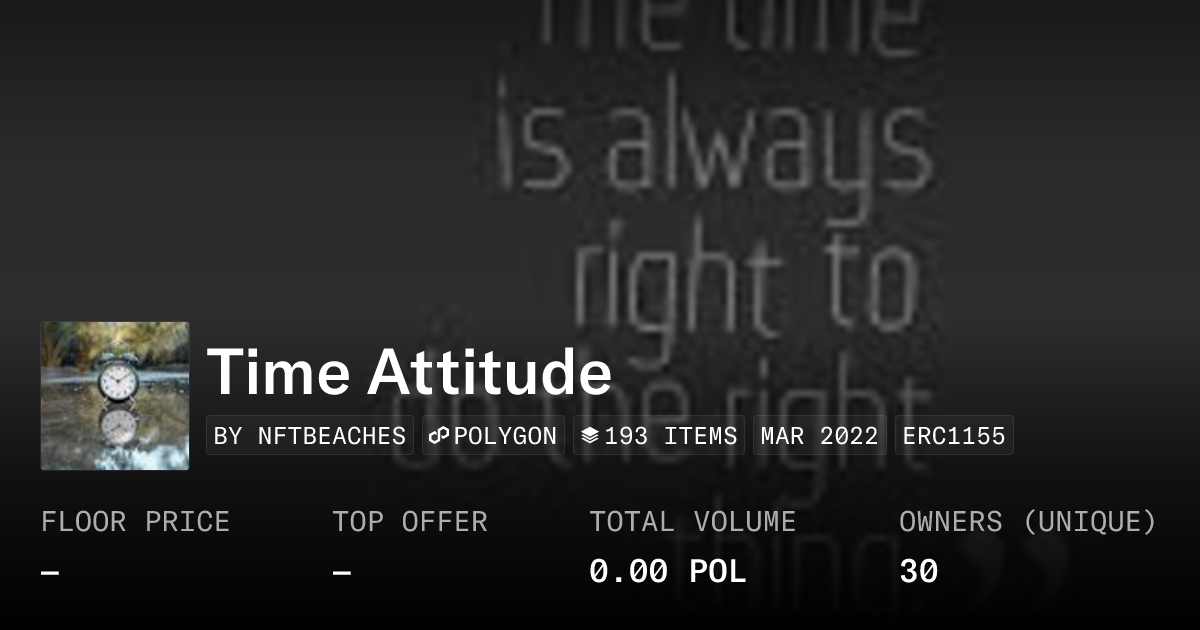 Time Attitude - Collection | OpenSea