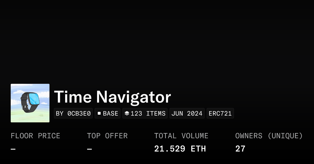 Time Navigator - Collection | OpenSea