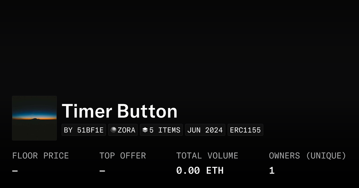 Timer Button - Collection | OpenSea