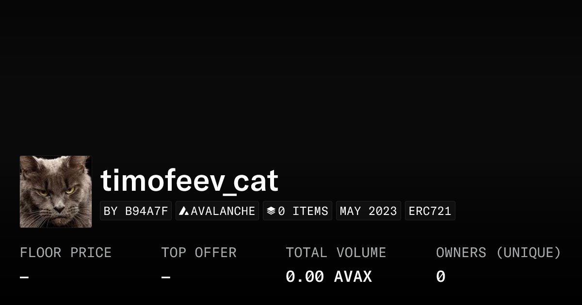 timofeev_cat - Collection | OpenSea