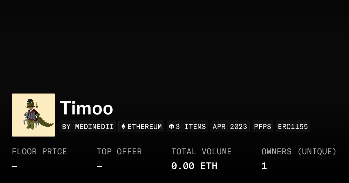 Timoo - Collection | OpenSea