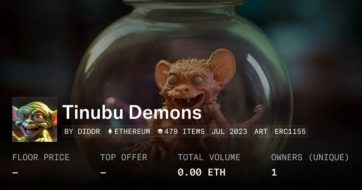 Tinubu Demons - Collection | OpenSea