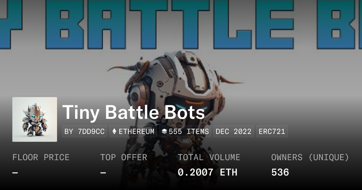 Tiny Battle Bots - Collection | OpenSea