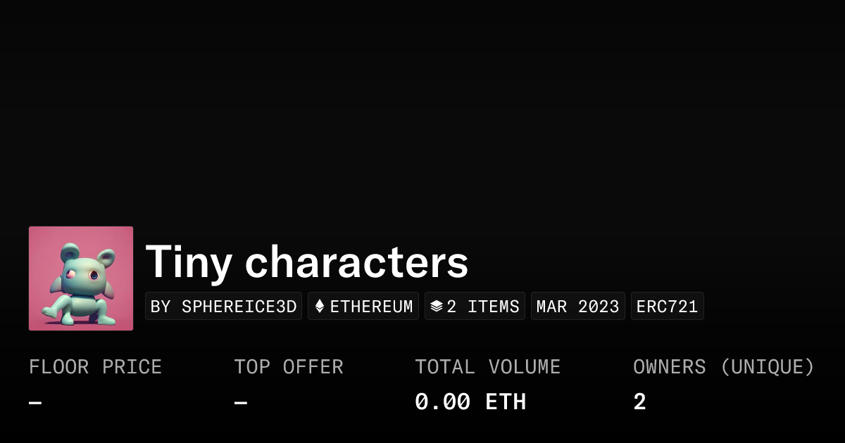 Tiny characters - Collection | OpenSea
