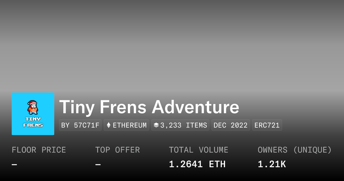 Tiny Frens Adventure - Collection | OpenSea