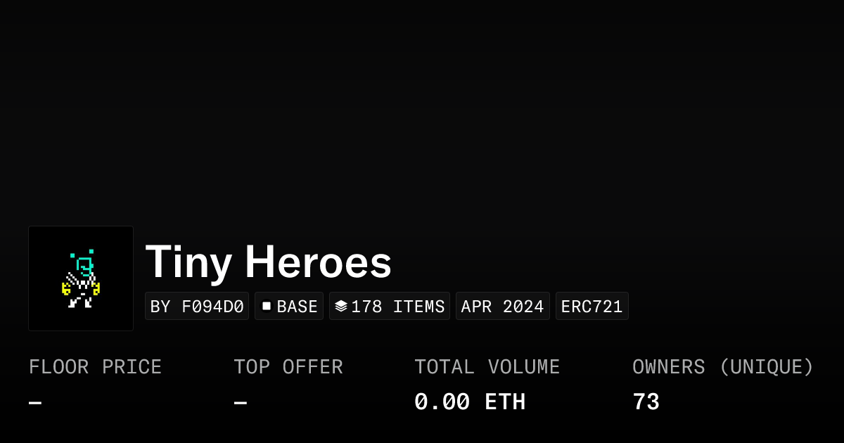 Tiny Heroes - Collection | OpenSea