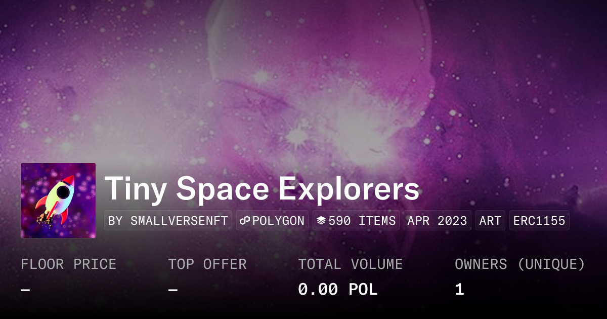 Tiny Space Explorers - Collection | OpenSea