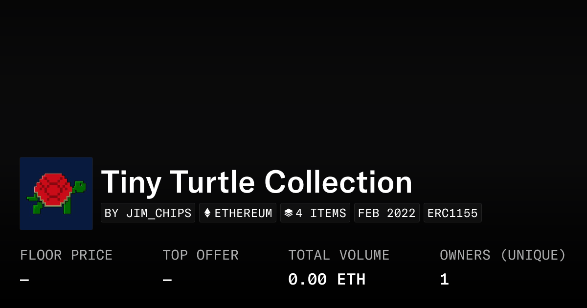 Tiny Turtle Collection - Collection | OpenSea