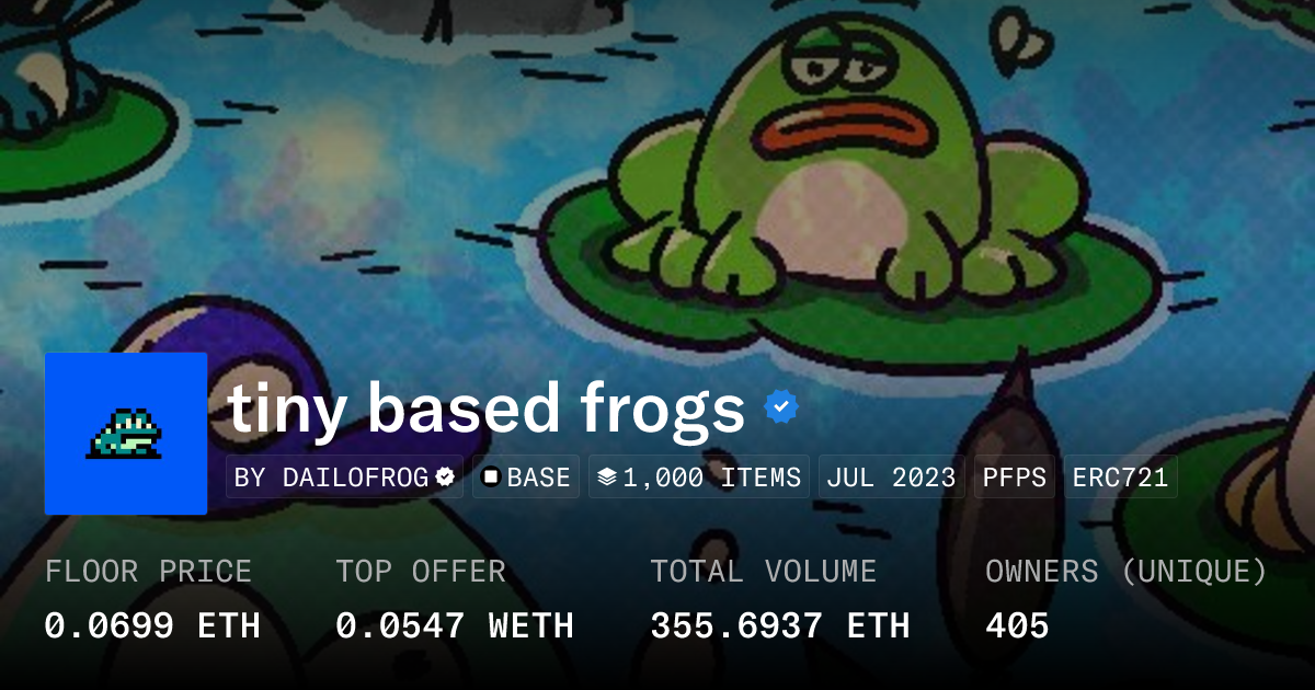 tiny based frogs - Collection | OpenSea