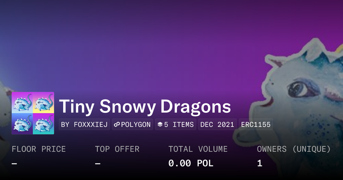 Tiny Snowy Dragons - Collection | OpenSea