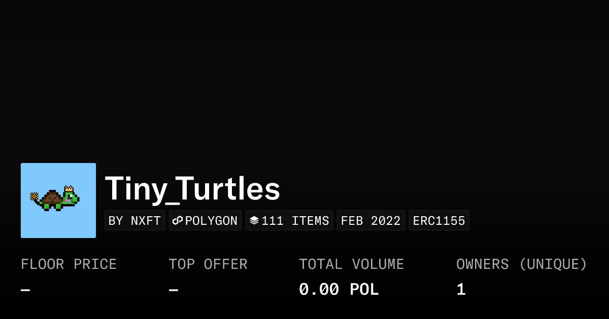 Tiny_Turtles - Collection | OpenSea