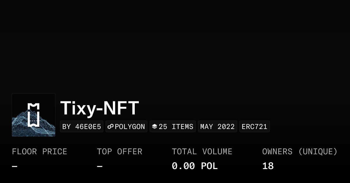 Tixy-NFT - Collection | OpenSea
