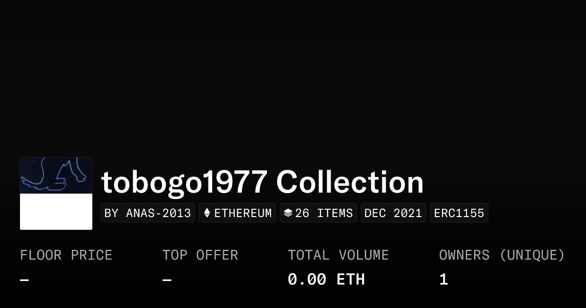 tobogo1977 Collection - Collection | OpenSea