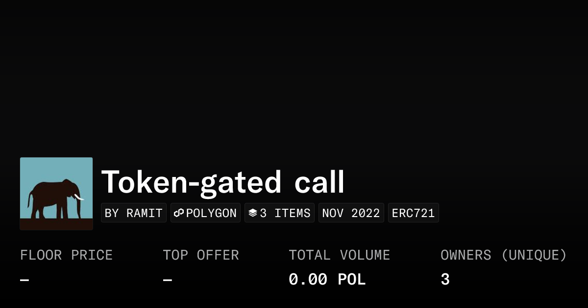 Token-gated call - Collection | OpenSea