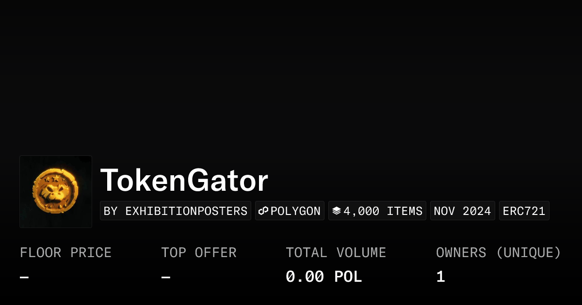 TokenGator - Collection | OpenSea