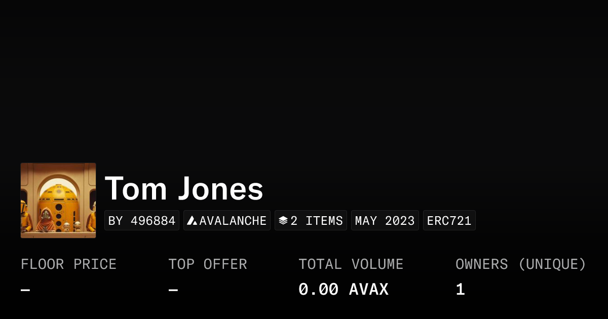 Tom Jones - Collection | OpenSea