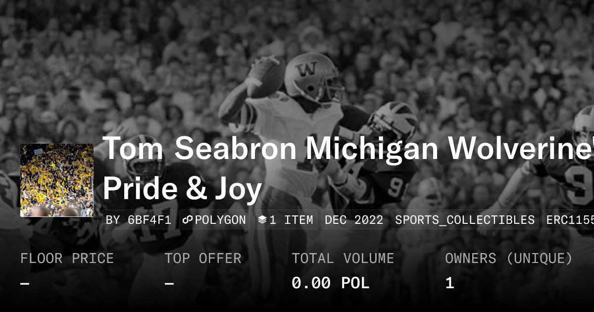Tom Seabron Michigan Wolverine's Pride & Joy - Collection | OpenSea