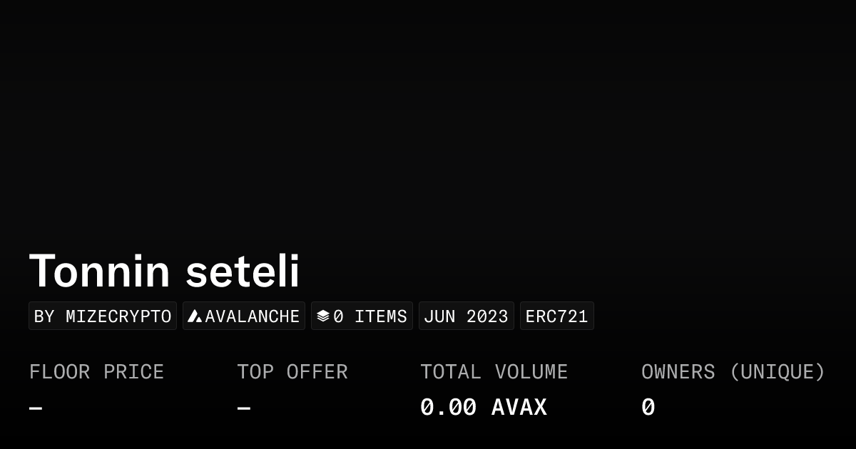 Tonnin seteli - Collection | OpenSea