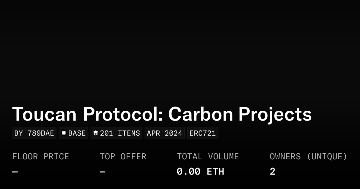 Toucan Protocol: Carbon Projects - Collection | OpenSea