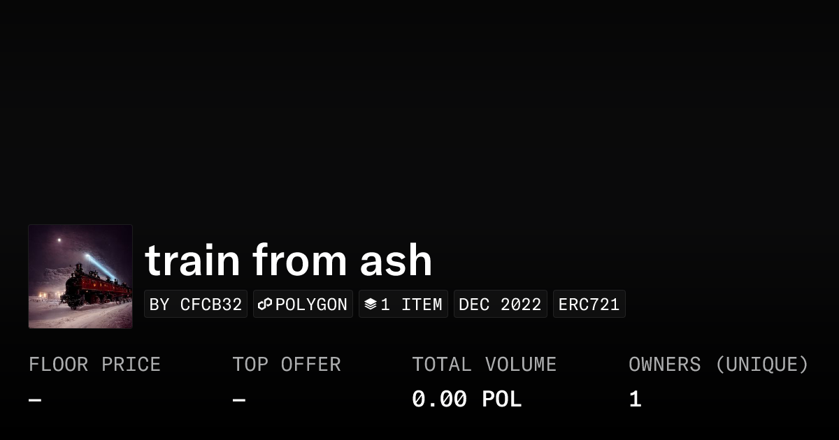 train from ash - Collection | OpenSea