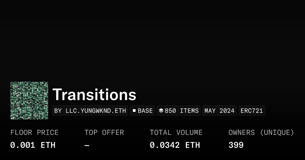 Transitions - Collection | OpenSea