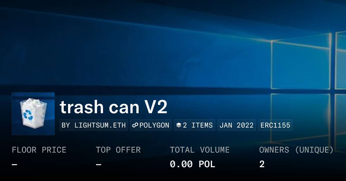 trash can V2 - Collection | OpenSea