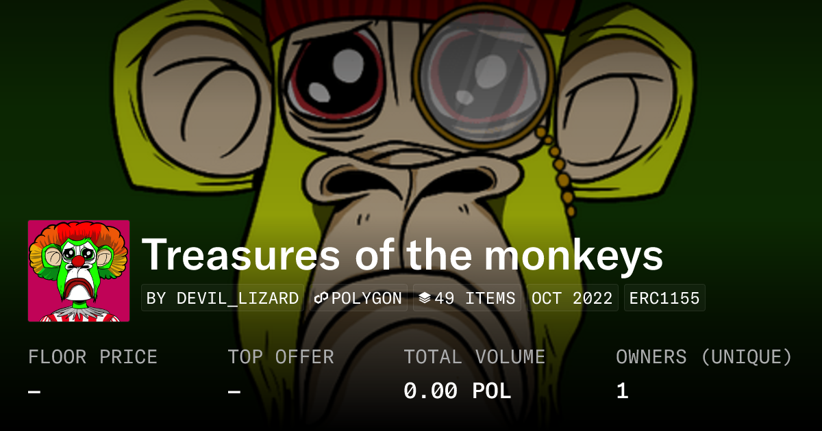 Treasures of the monkeys - Collection | OpenSea