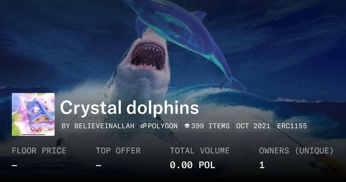 Crystal dolphins - Collection | OpenSea