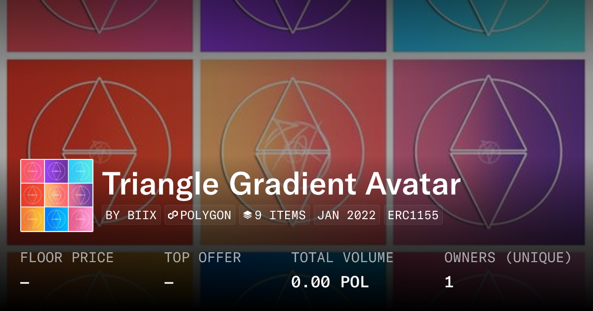 Triangle Gradient Avatar - Collection | OpenSea