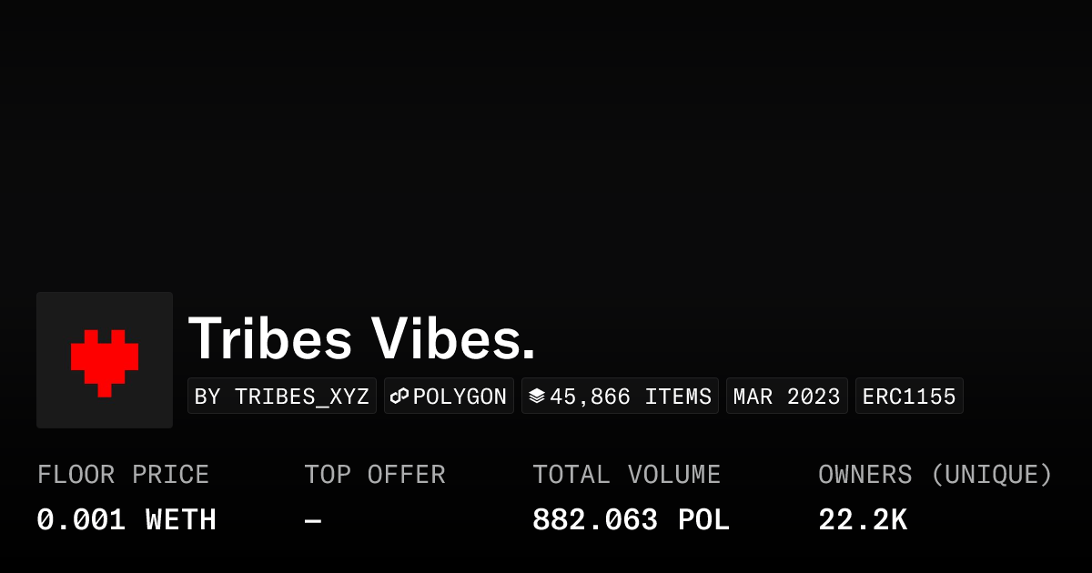 Tribes Vibes. - Collection | OpenSea