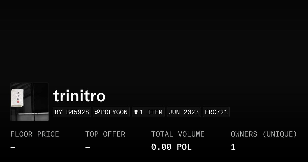 trinitro - Collection | OpenSea