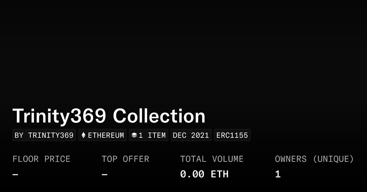 Trinity369 Collection - Collection | OpenSea