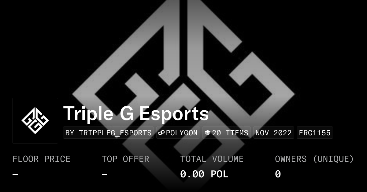 Triple G Esports - Collection | OpenSea