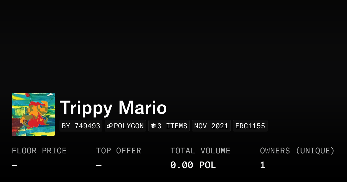 Trippy Mario - Collection | OpenSea