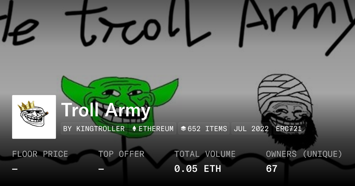 Troll Army - Collection | OpenSea