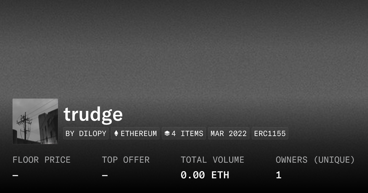 trudge - Collection | OpenSea