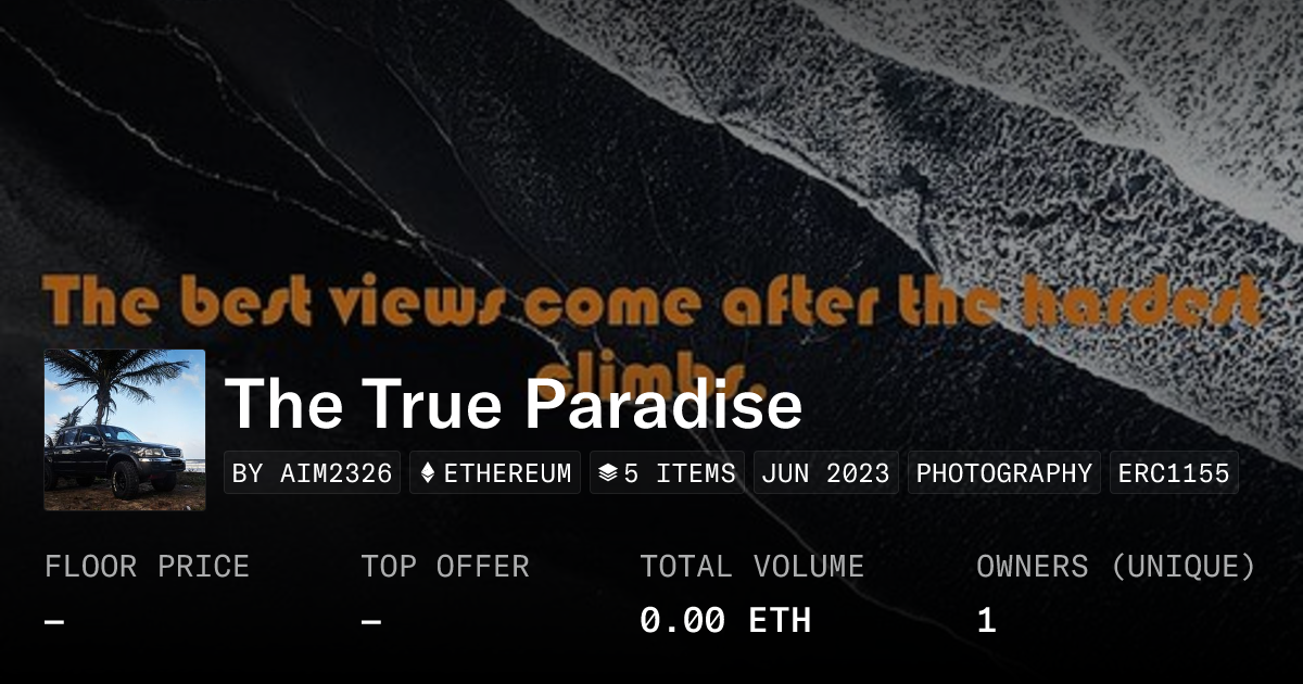 The True Paradise - Collection | OpenSea