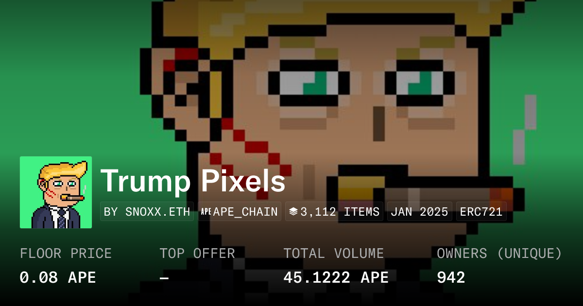 Trump Pixels - Collection | OpenSea
