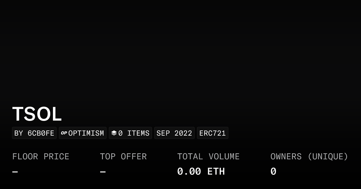 TSOL - Collection | OpenSea
