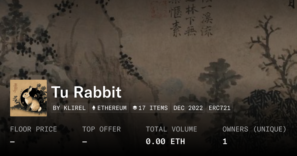 Tu Rabbit - Collection | OpenSea