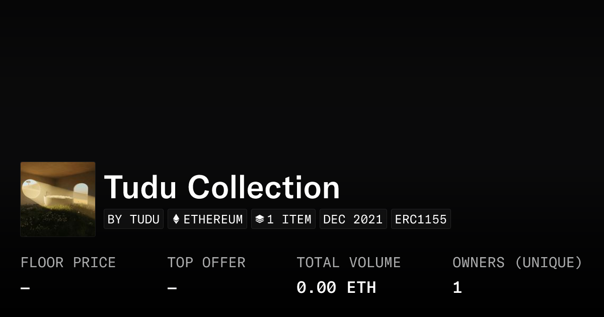 Tudu Collection - Collection | OpenSea